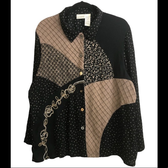 Koret | Tops | Koret Patchwork Button Down | Poshmark